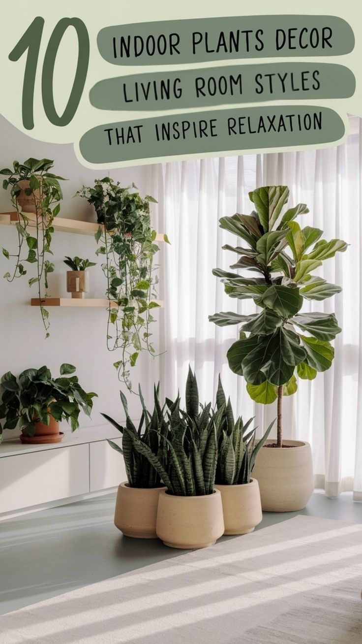 10 Indoor Plants Decor Living Room Styles That Inspire Relaxation ...