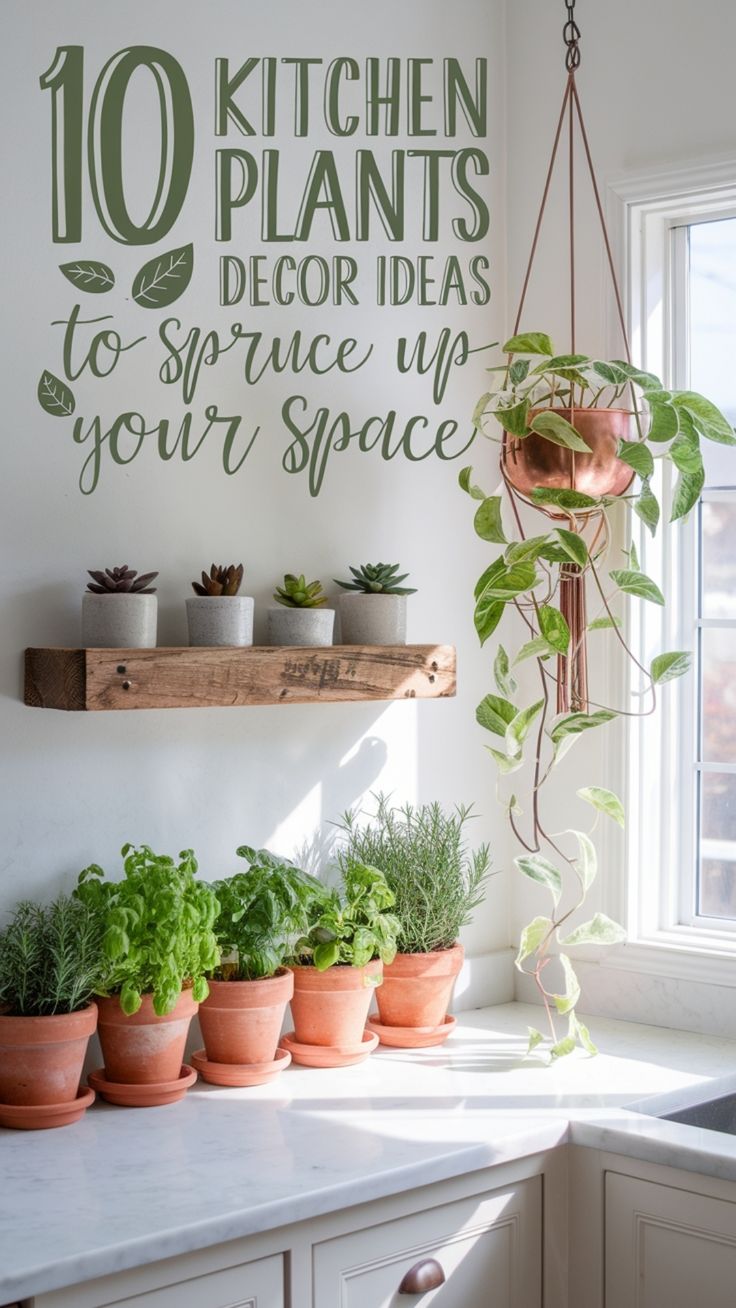 10 Kitchen With Plants Decor Ideas to Spruce up Your Space | Houseplant ...