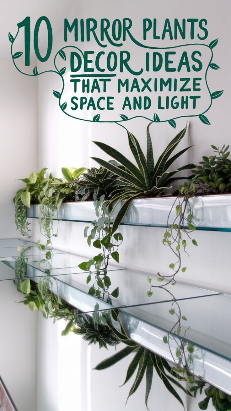 10 Mirror Plants Decor Ideas That Maximize Space and Light | Houseplant ...